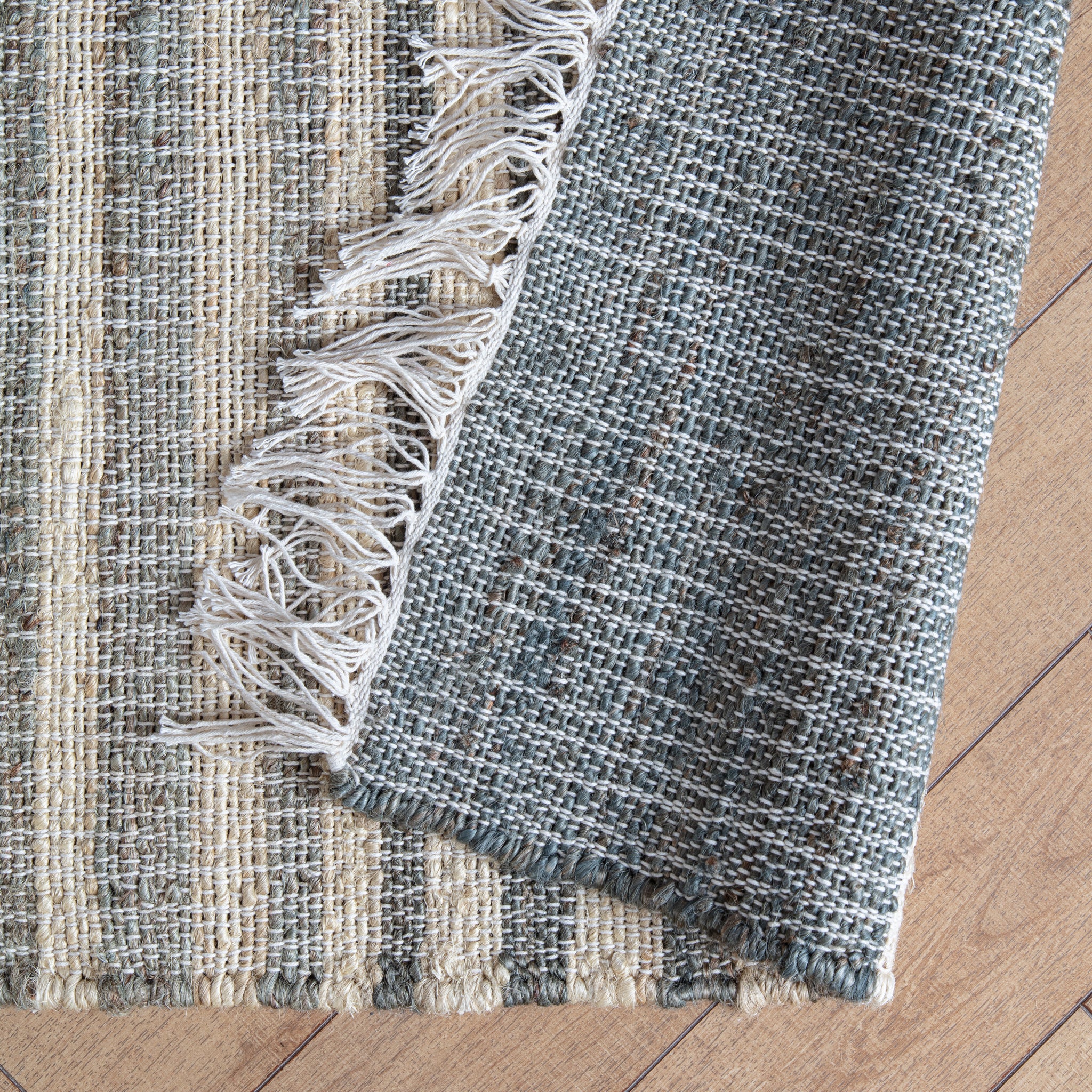 Coronado Gray & Tan Stripe Flatweave Area Rug – Anji Mountain