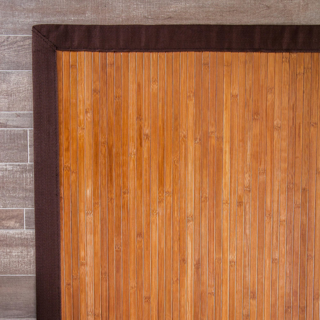 Contemporary Chocolate Brown Bamboo Area Rug – Anji Mountain