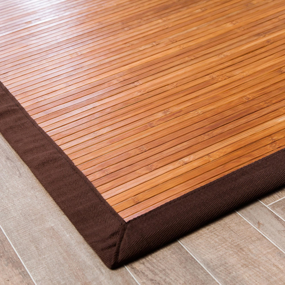 Contemporary Chocolate Brown Bamboo Area Rug – Anji Mountain