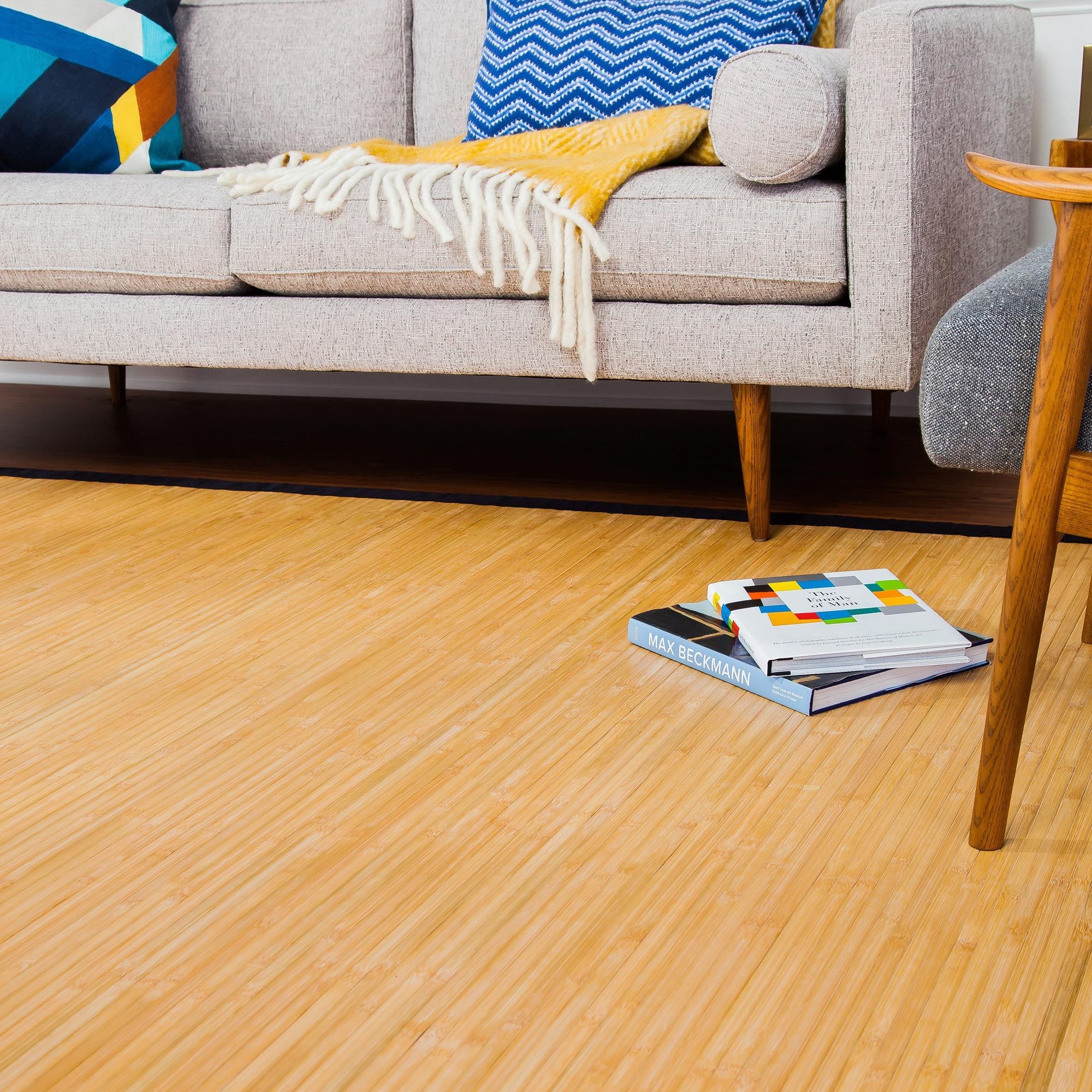 Contemporary Natural Brown Bamboo Area Rug – Anji Mountain