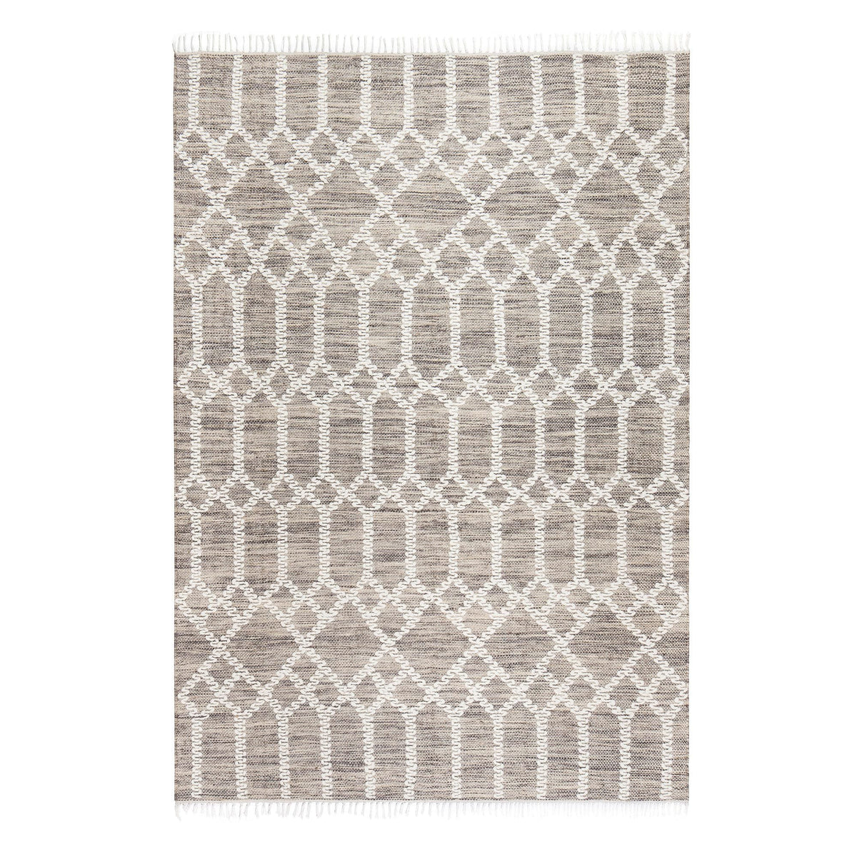 Raani Brown Ivory Jute Wool Cotton Area Rug – Anji Mountain
