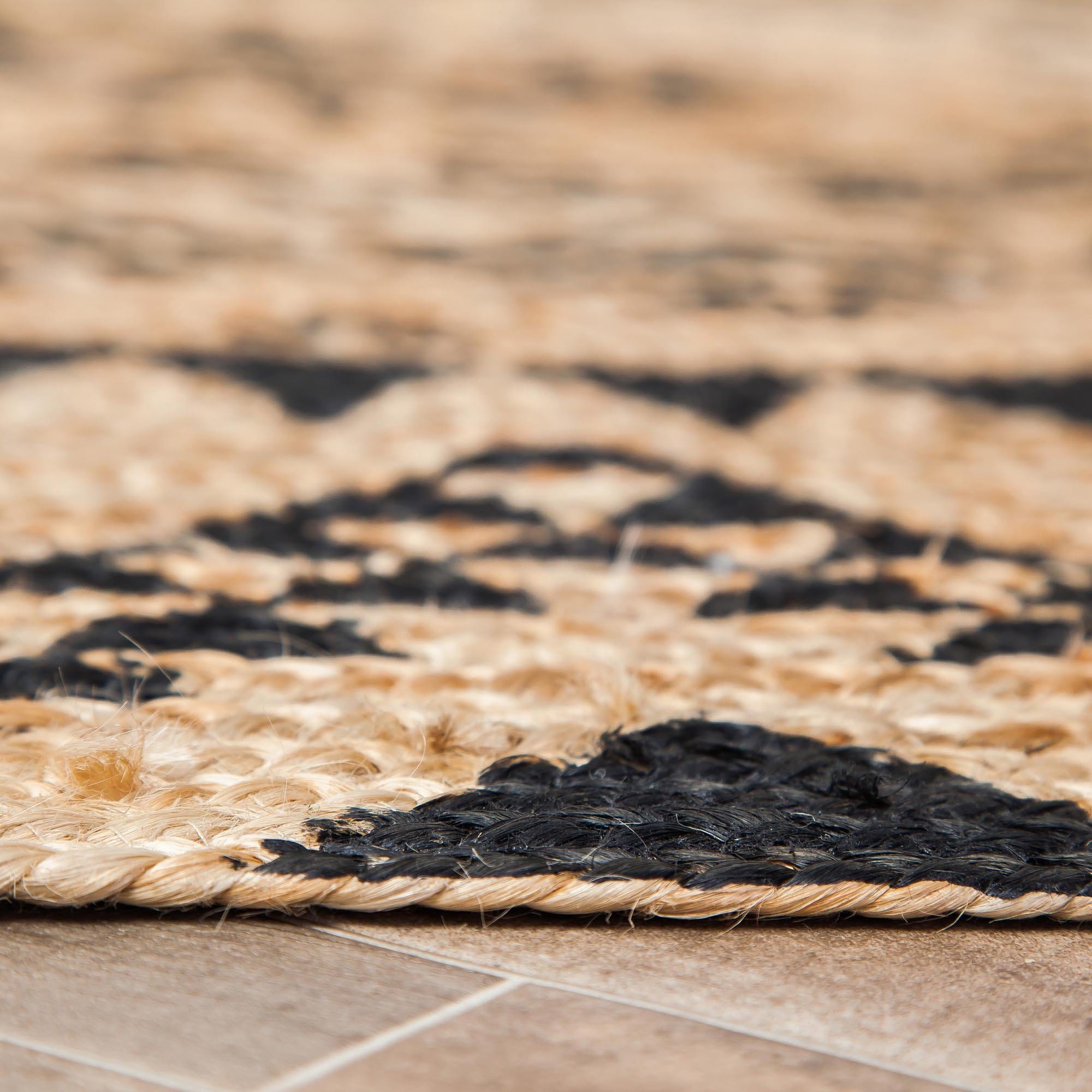 Cortez Tan Black Jute Area Rug – Anji Mountain