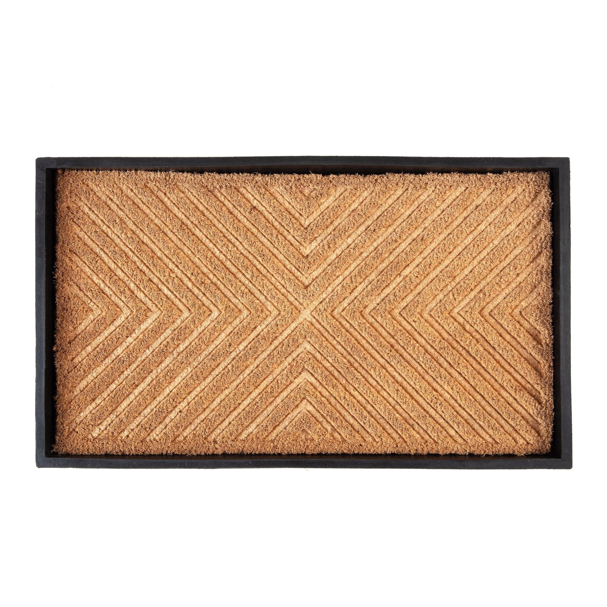 Anji Mountain Irish Lion Tan Black Coir Rubber Boot Tray